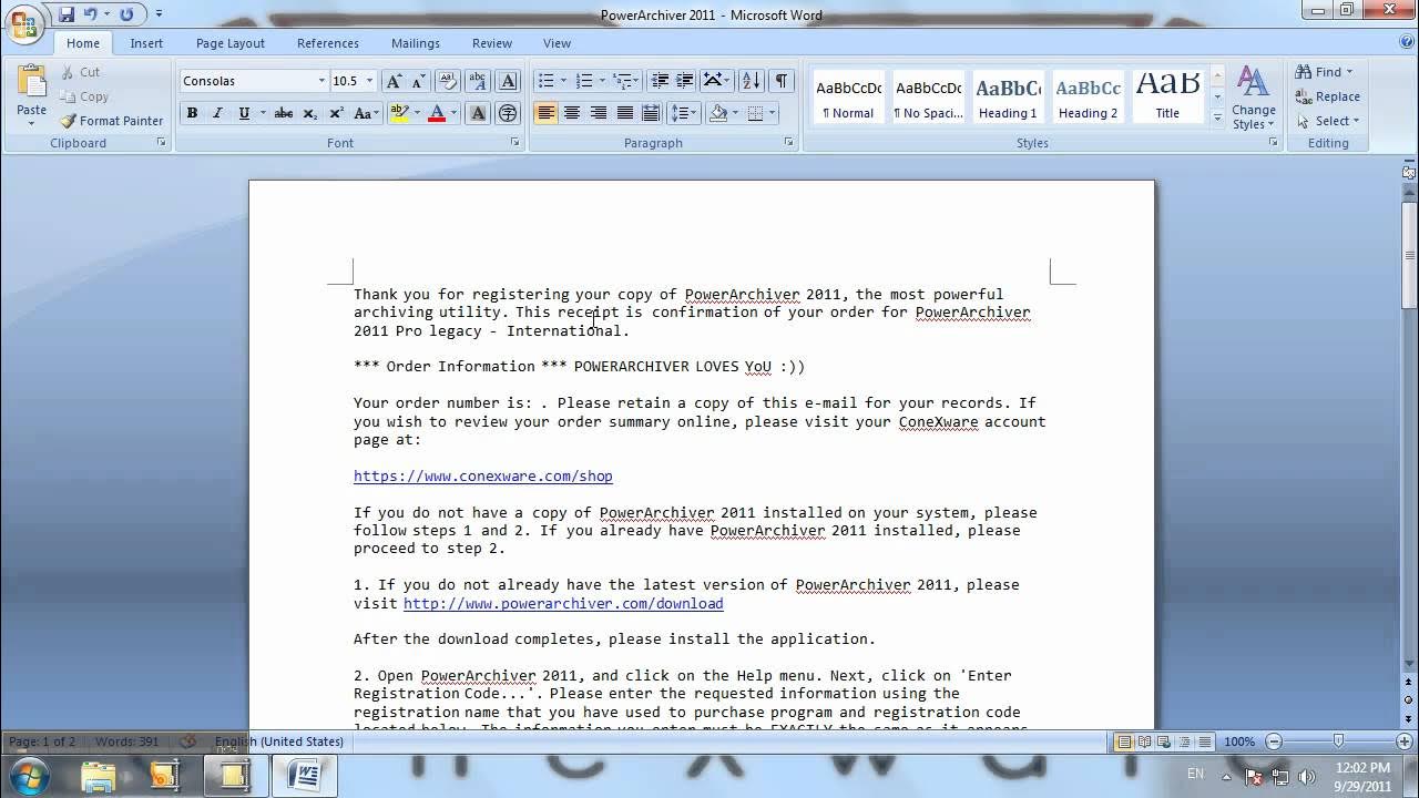 PowerArchiver Tutorial: editing and saving Word documents inside archives, without extraction ...