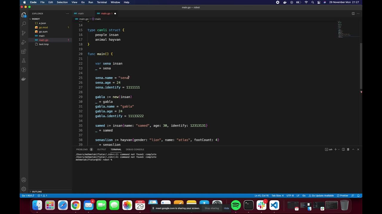 Golang Structs , Methods , Interfaces - YouTube
