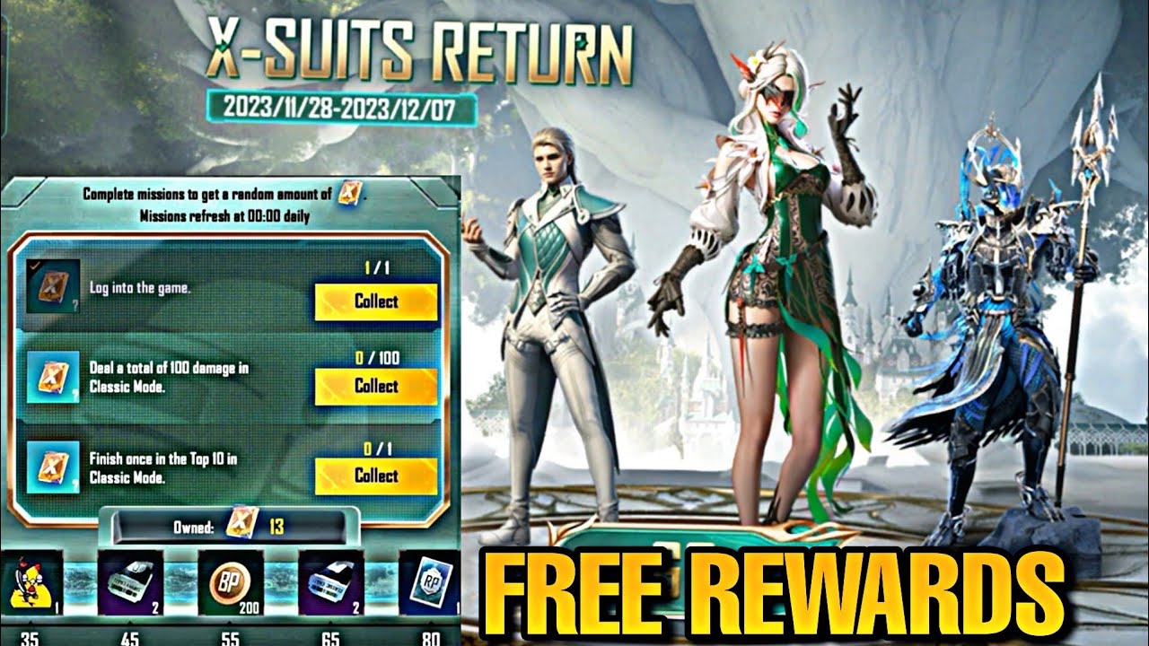 X SUITS RETURN EVENT IN PUBG MOBILE | X SUIT RETURN - YouTube