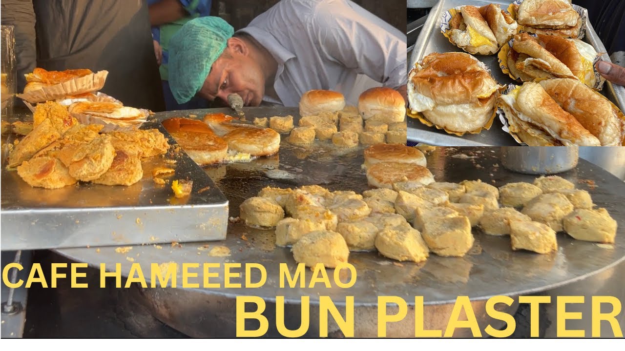 52 Years Old Famous Bun Kabab Making | Pakistani Street Food Egg Anda ...