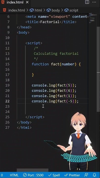 ASMR Programming - Find Factorial of Given Number in JS - No Talking - YouTube