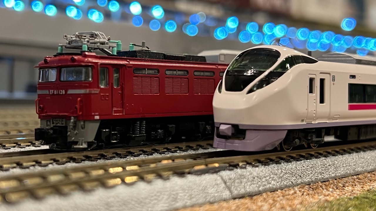 【Nゲージ】EH500牽引コキ貨物編成、E531系＋E531系赤電ラッピングEF81牽引24系ゆうづる、E657系 - YouTube