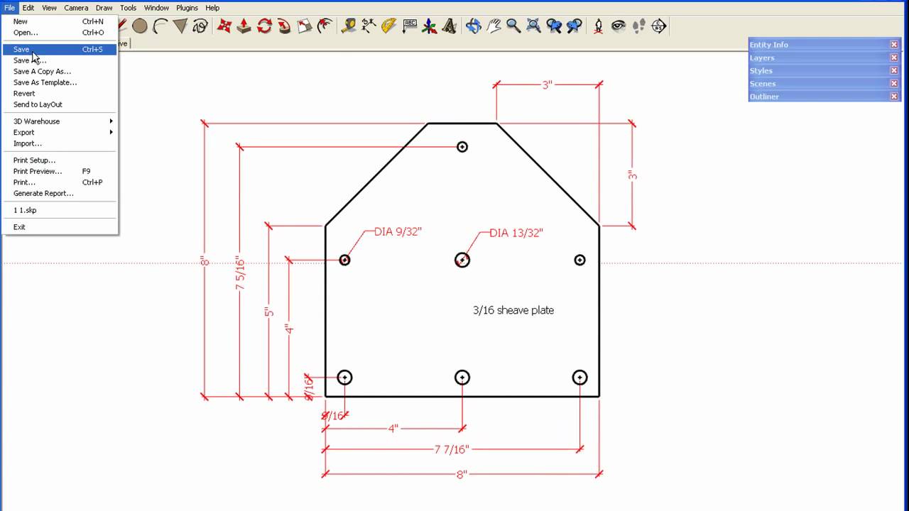 Creating technical drawings with 3D perspective view 2-6 - YouTube