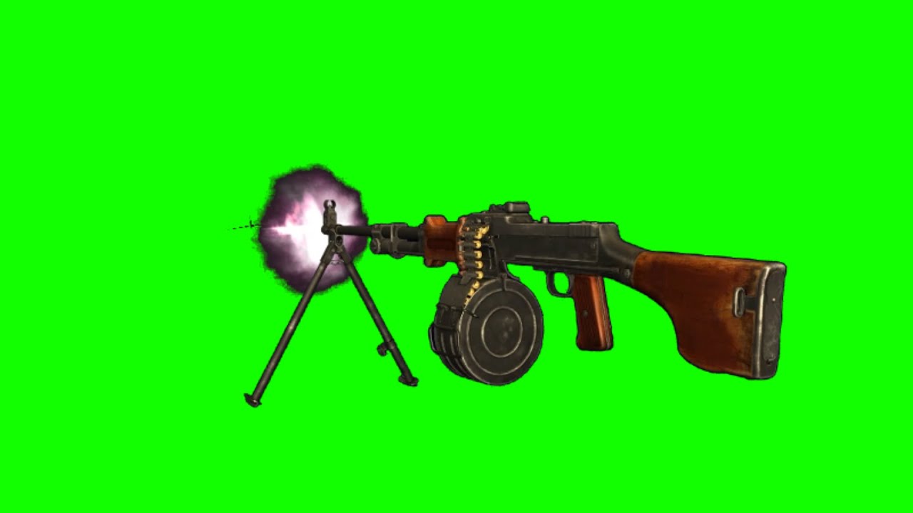 Machine gun RPD bipod 2 green screen - YouTube