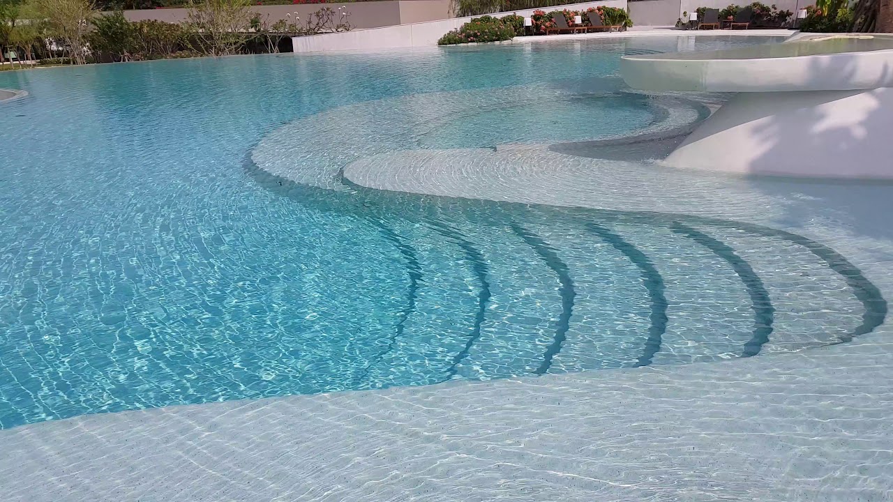 Beadcrete pool finishing (Vật liệu hoàn thiện hồ bơi Beadcrete) - YouTube