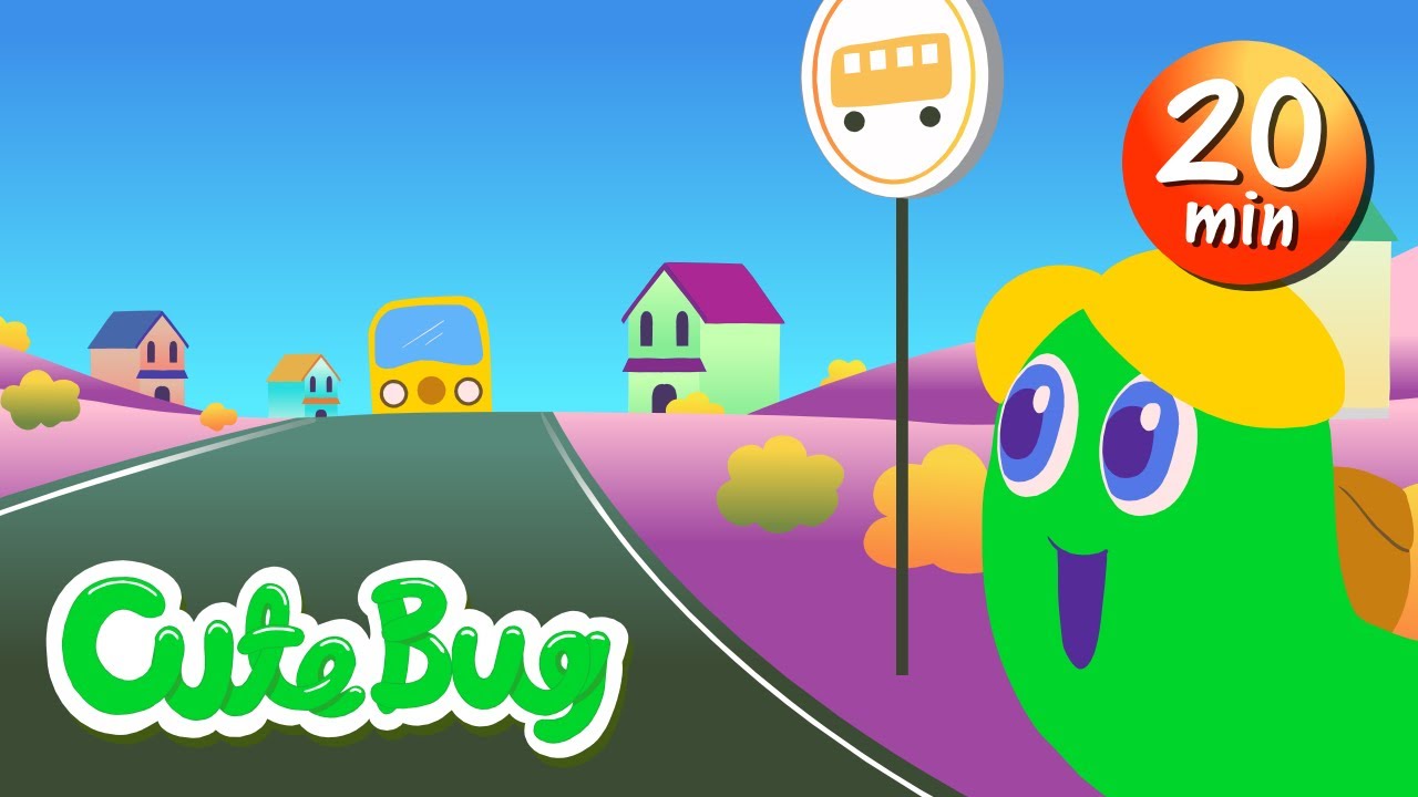 The wheels on the bus abc song baby songs Nursery Rhymes & Lagu Kanak Kanak CuteBug - YouTube