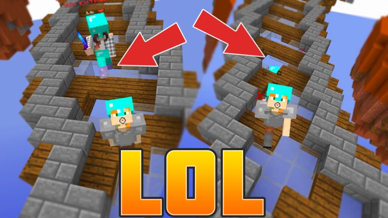 the INVISIBLE FLOOR TRAP...! (Minecraft SKY WARS TRAPS / TROLLING ...