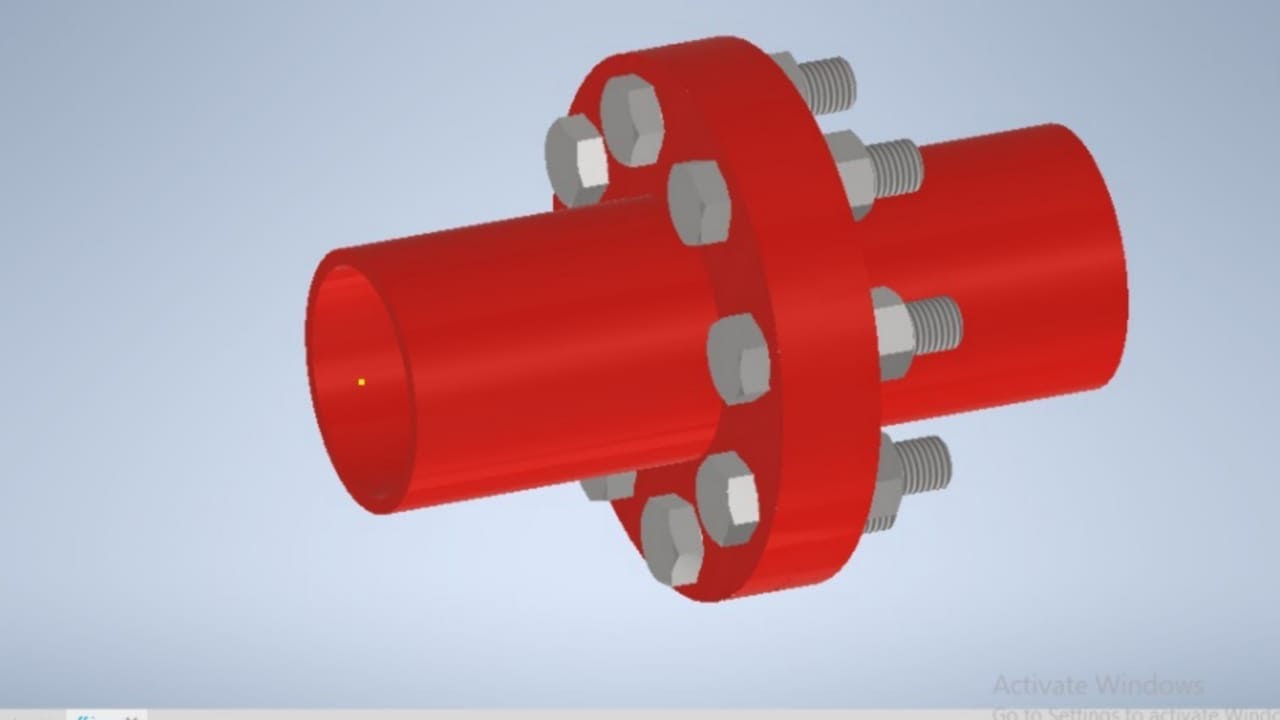 Create a flange in Autodesk inventor 2023 - YouTube