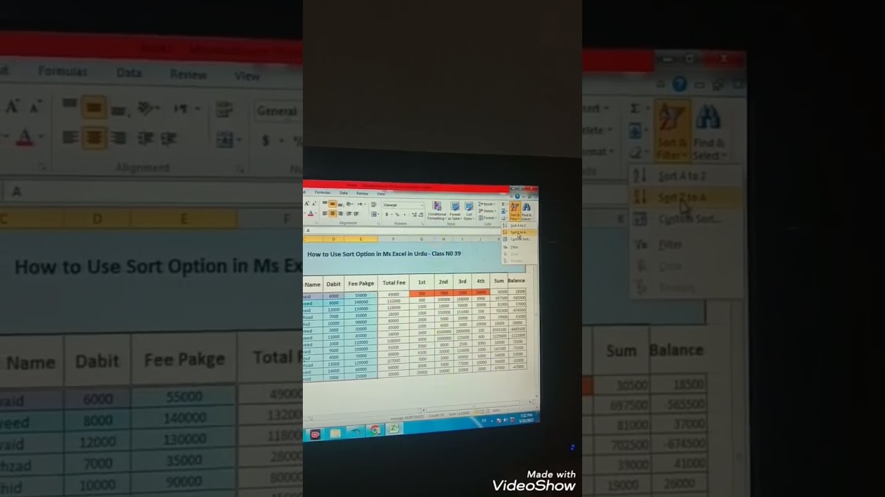 Sort Option In MS Excel Office Work Education YouTube Sort Option In MS Excel Office Work Education YouTube