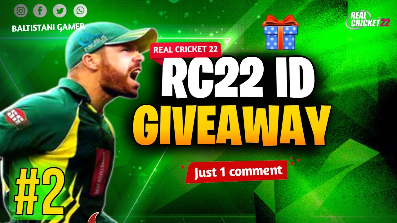 🔥 RC22 ID Giveaway - Real Cricket 22 Giveaway 🔥 Baltistani gamer #rc22 ...