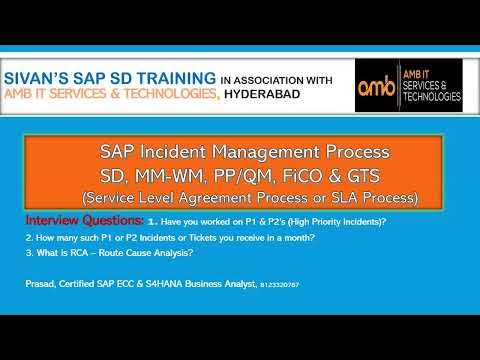 SAP Incident Management Process for SD MM PP QM FiCO GTS & WM - YouTube
