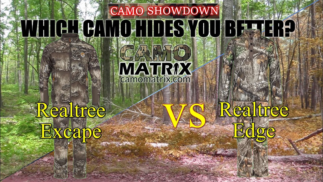 Compare Realtree Excape VS Realtree Edge with simulated deer vision on ...