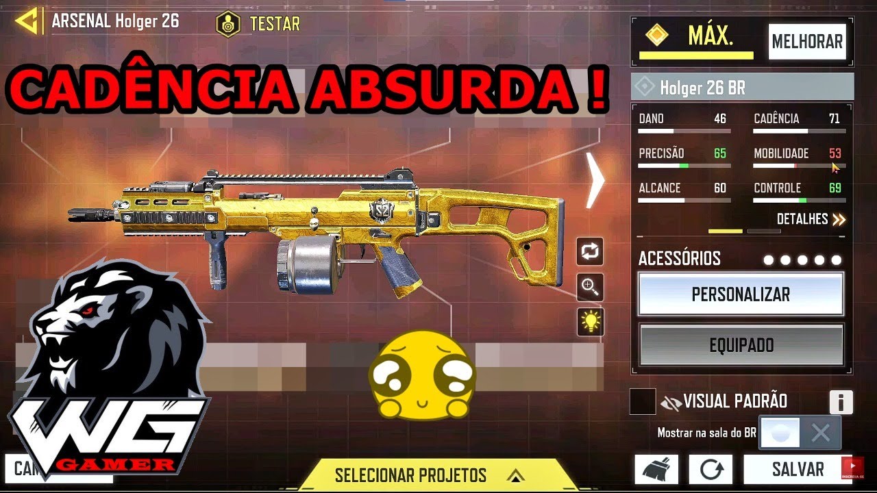 Testando a HOLGER 26 No Battle Royale - Call Of Duty Mobile - YouTube