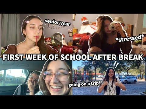 FIRST WEEK BACK TO SCHOOL AFTER BREAK VLOG | *stressed out* School trip ...