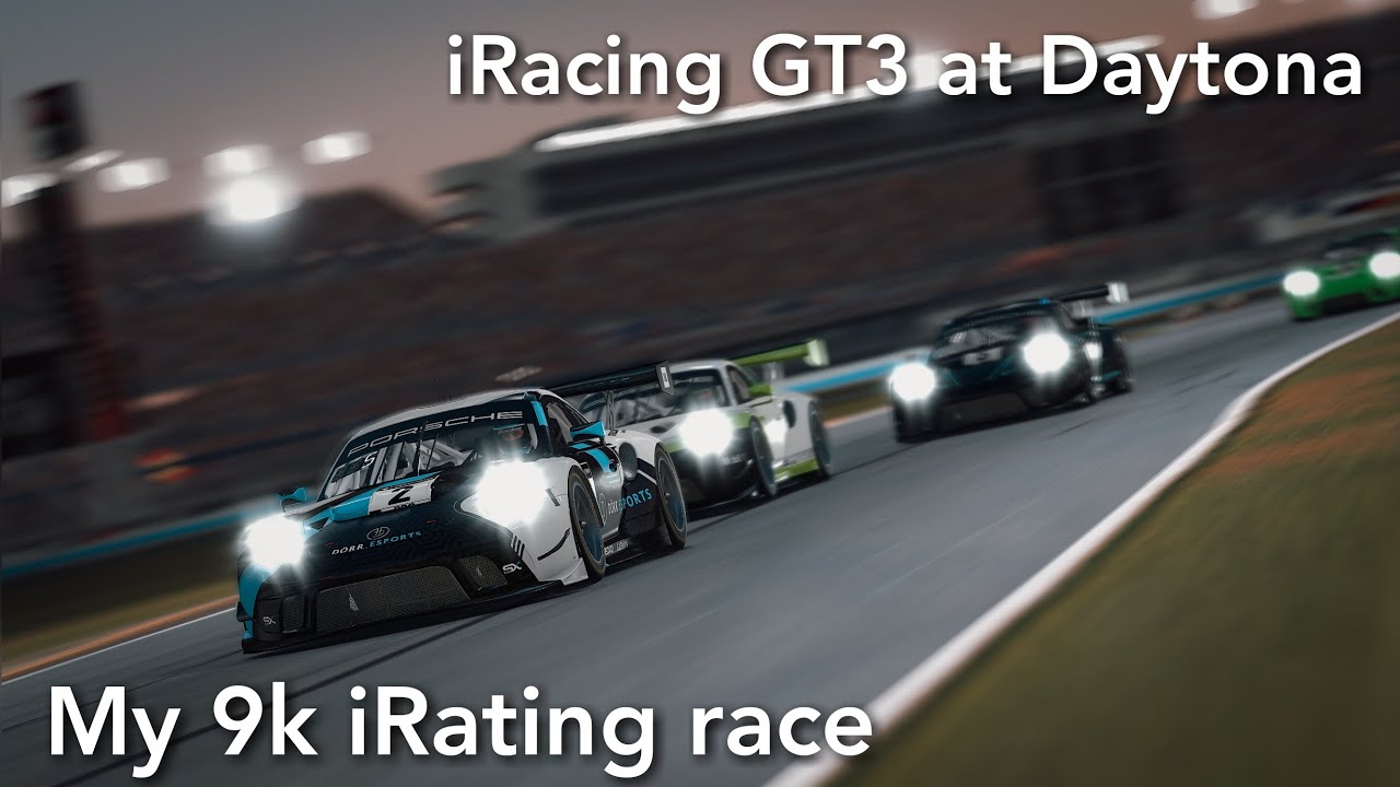 My 9k iRating race on Daytona with GT3 - YouTube