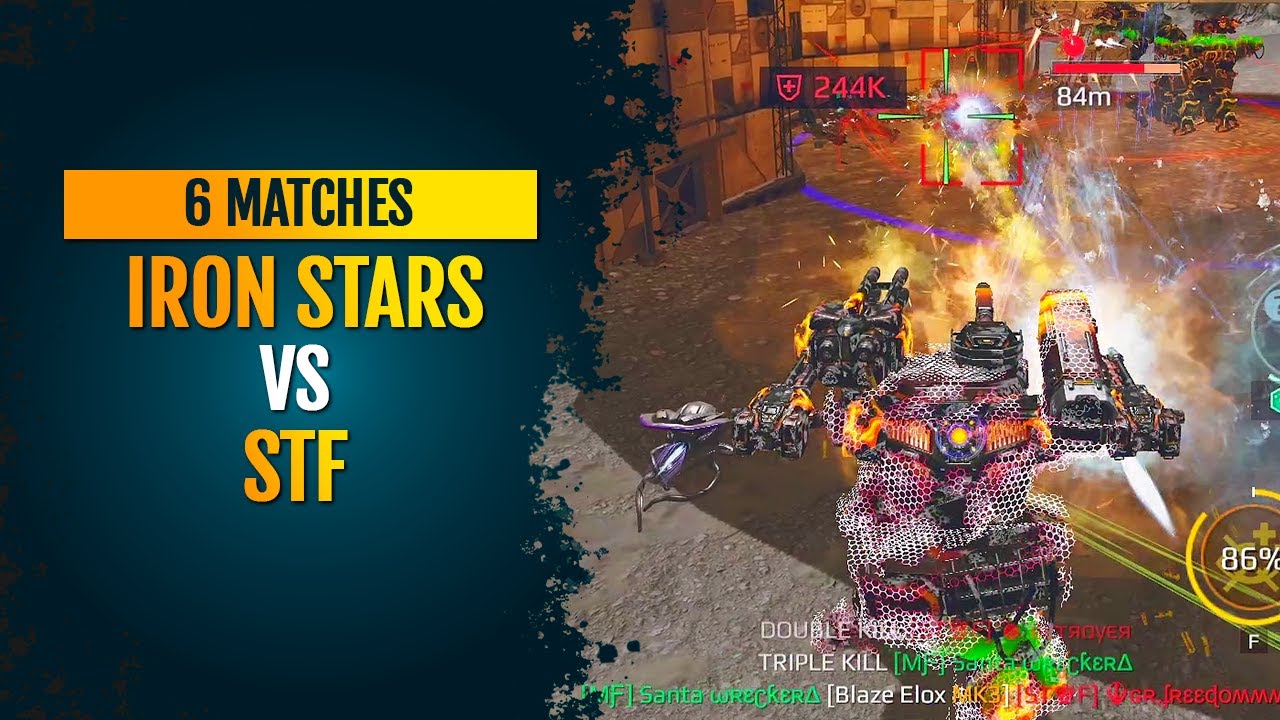 💪 New Bot Hastatus : Iron Stars vs STF (6 Matches) Clan Battle Squad ...