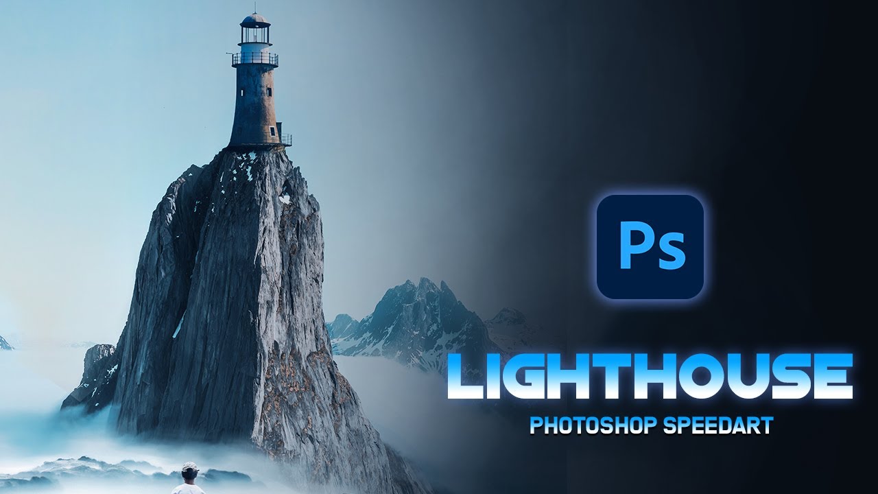 Creating a Lighthouse in Mountain | Photoshop | Speed Art - YouTube
