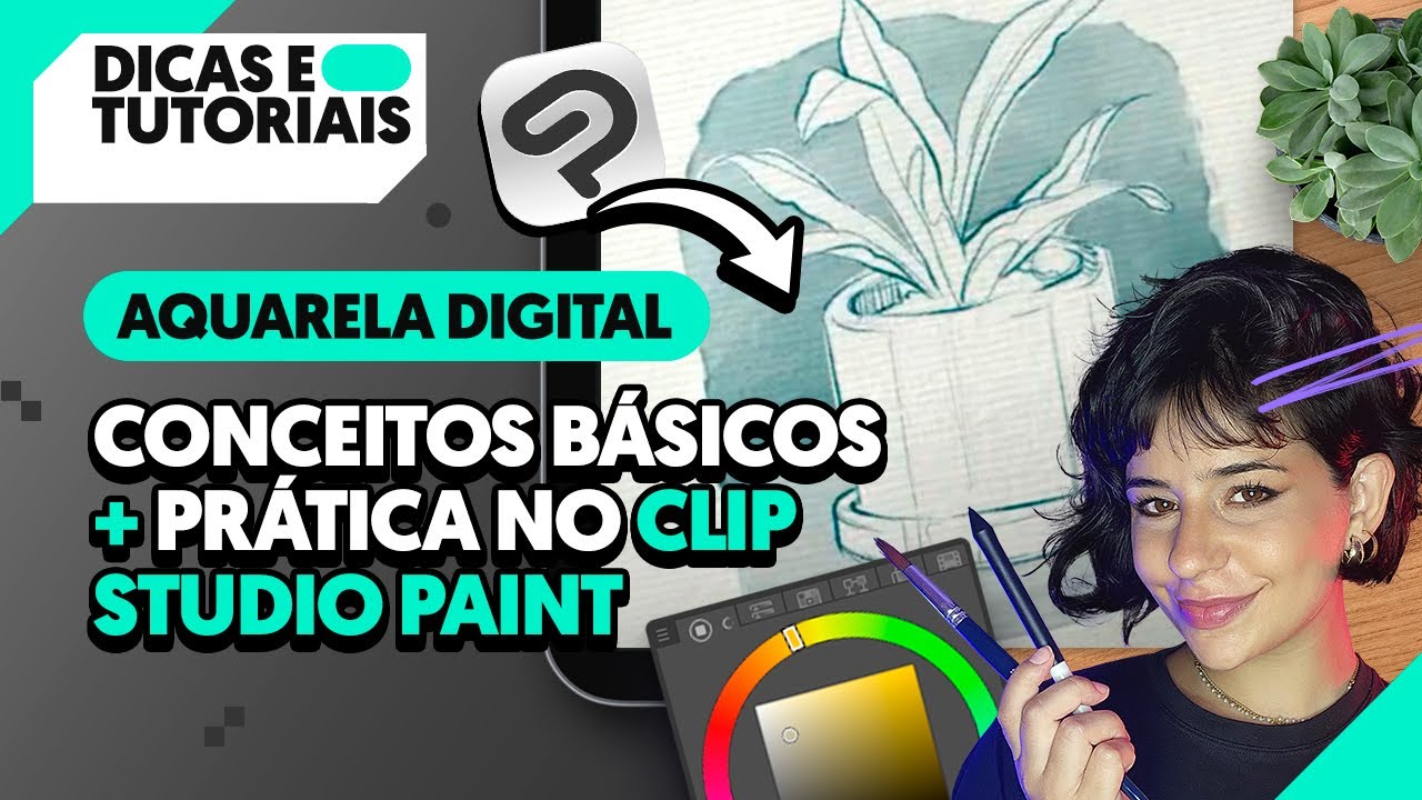 Aquarela Digital: Conceitos Básicos + Prática no Clip Studio Paint - YouTube