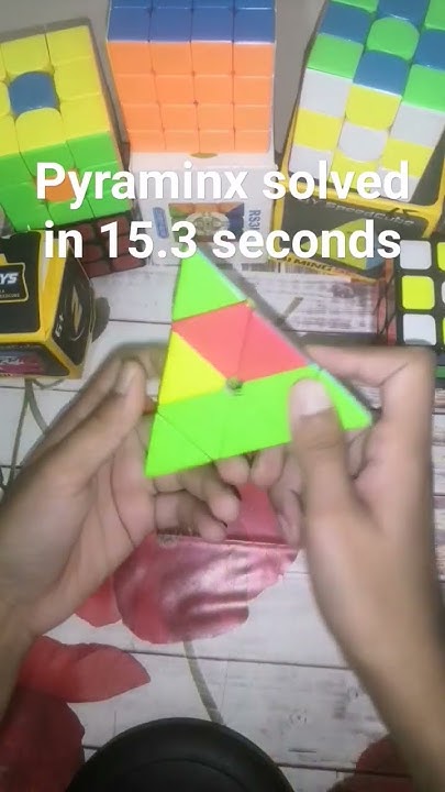 Pyraminx cube solved in 15.3 secs|#cuber #ytshorts #viral #rubikscube # ...
