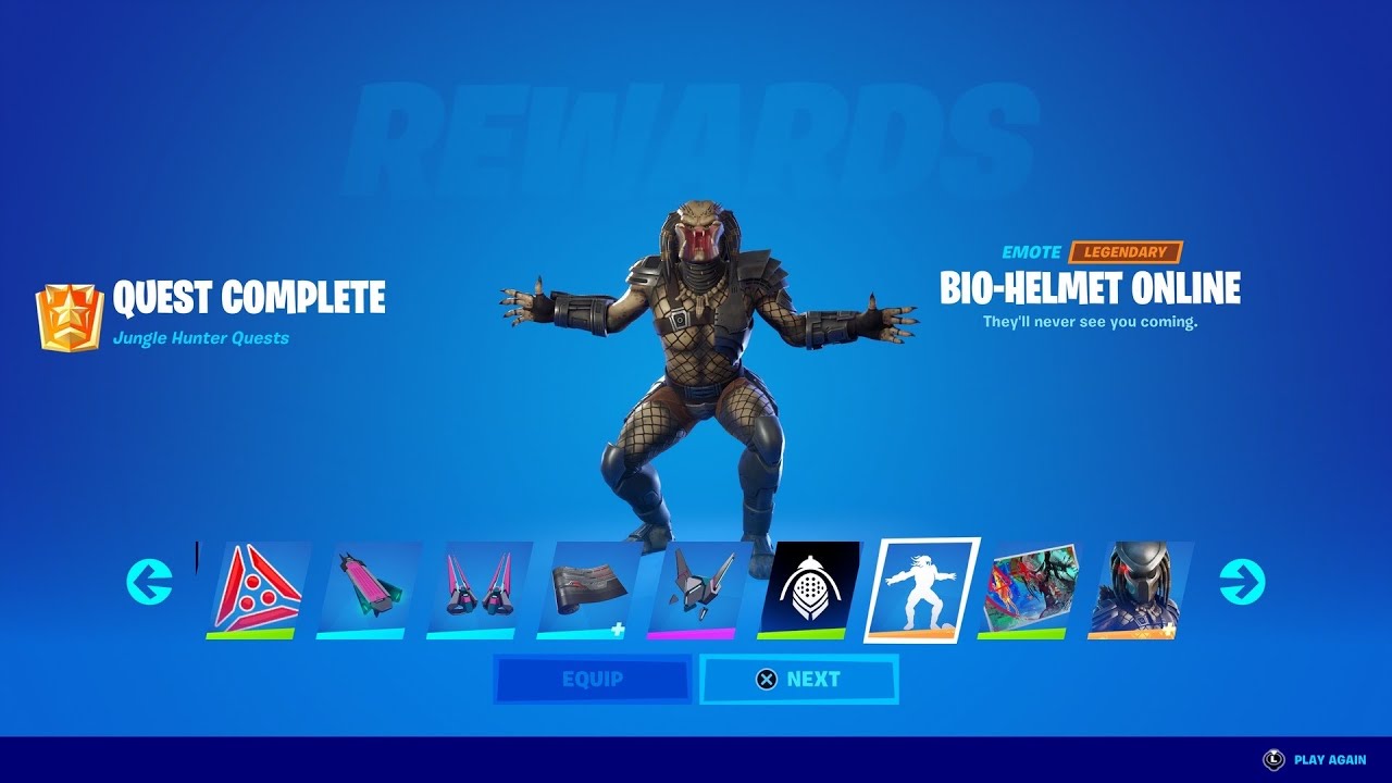 HOW TO GET NEW PREDATOR BIO-HELMET ONLINE BUILT IN EMOTE IN FORTNITE ...