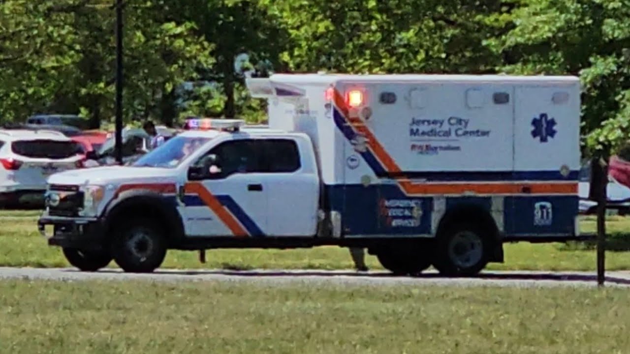 Jersey City Medical Center EMS Arriving At Liberty State Park In Jersey ...