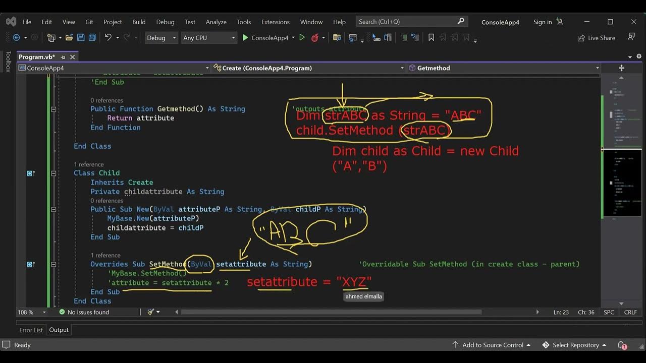 09618 video tutorial Class 3 (Part 1 - Revision on inheritance + Containment ) - VB.net by Apps ...
