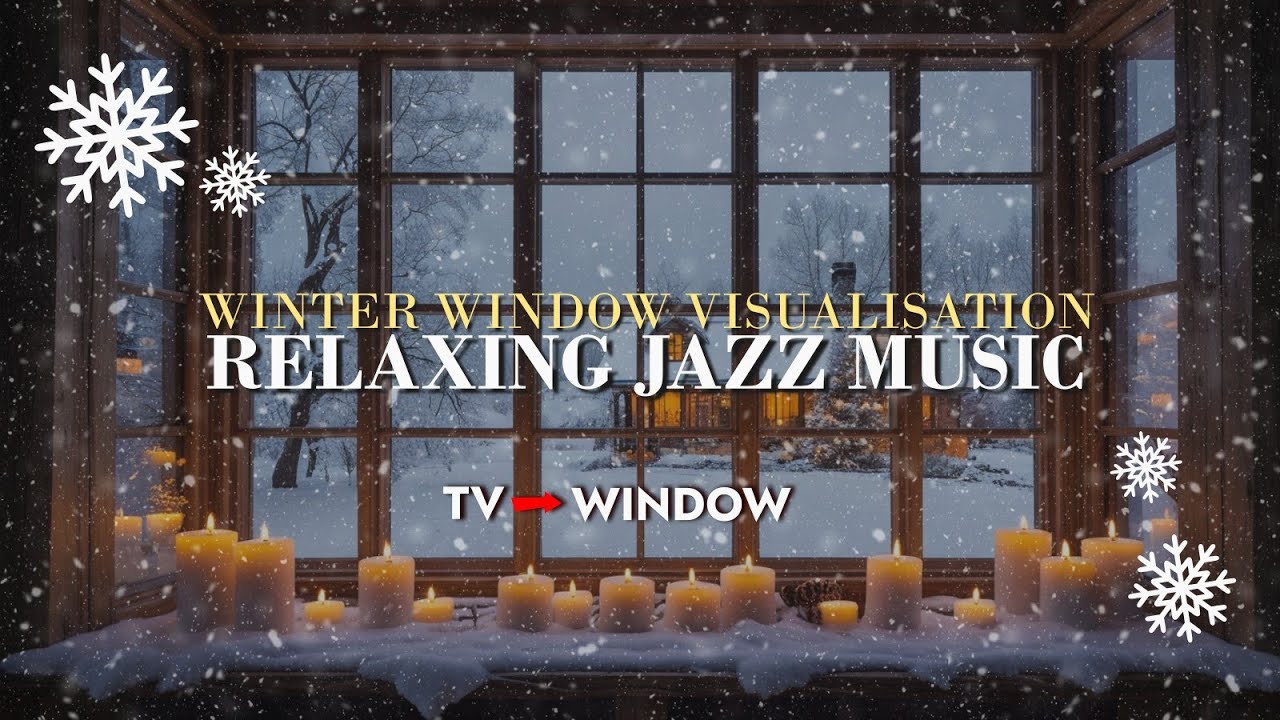 Winter Window View & Candlelight Ambience | Relaxing Winter Vibes - YouTube