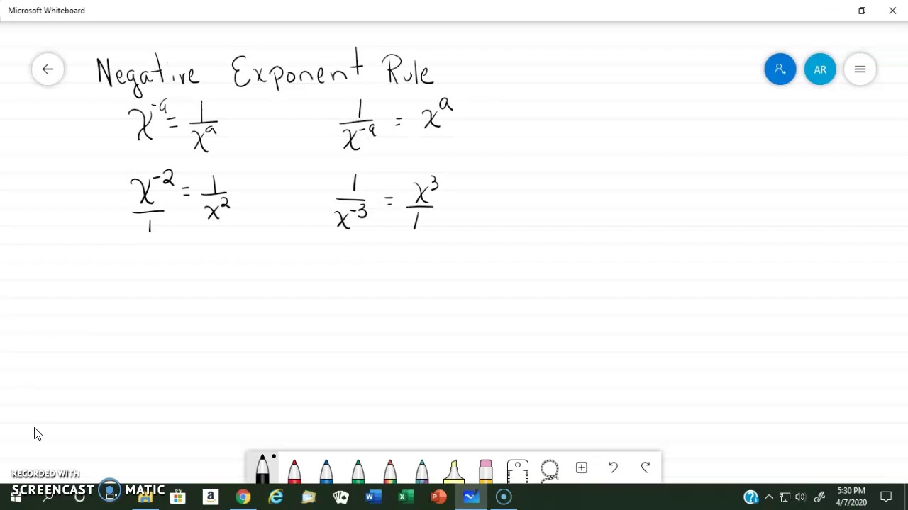 Negative Exponent Rule - YouTube
