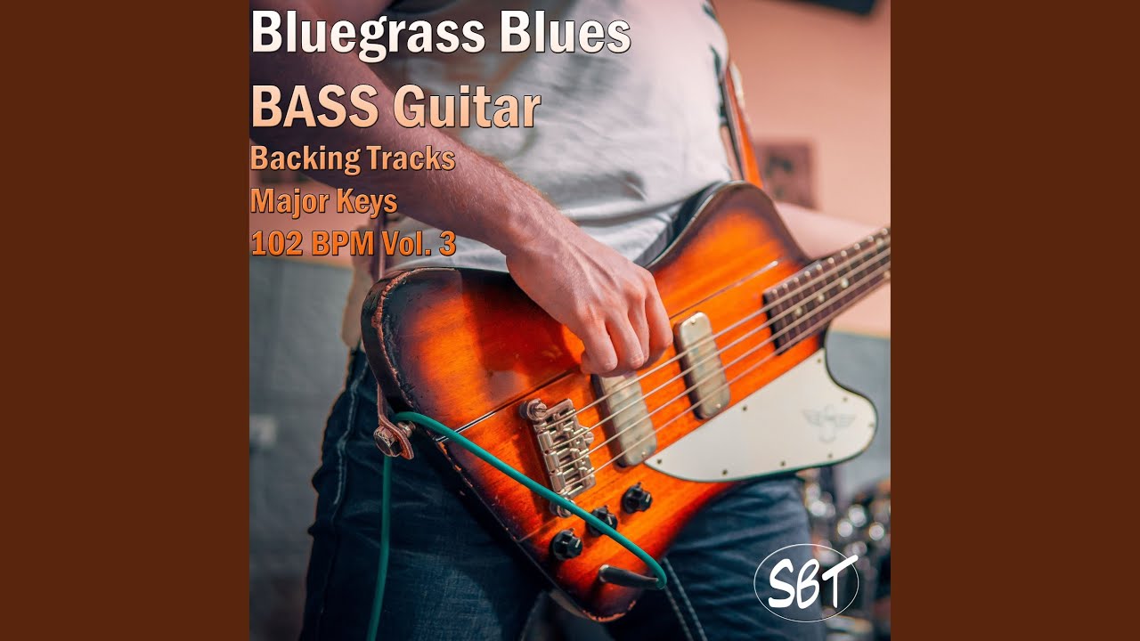 Bluegrass Blues Bass Guitar Backing Track in F Major 102 BPM - YouTube ...