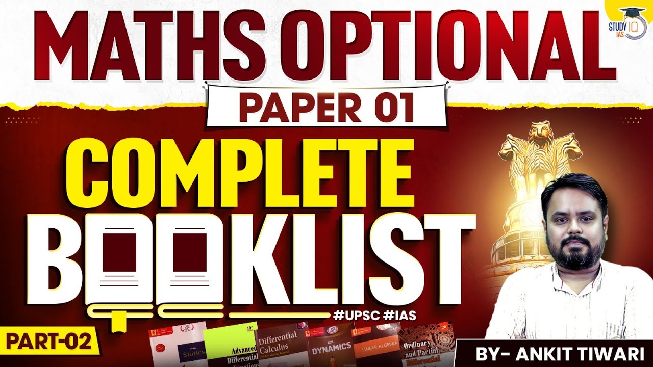 Maths Optional Complete Booklist Guide | Must Have UPSC Books | Part 2 ...