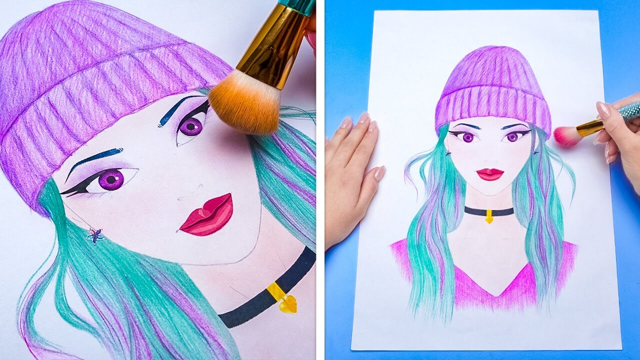 Makeup For Paper Dolls! DIY Paper Beauty Case And Makeup Products - YouTube