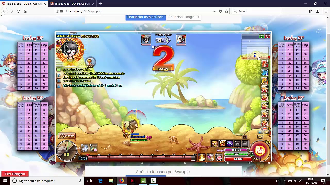 Ensinando noções de ângulo full e distância no DDTank (2021 ATUALIZADO ...