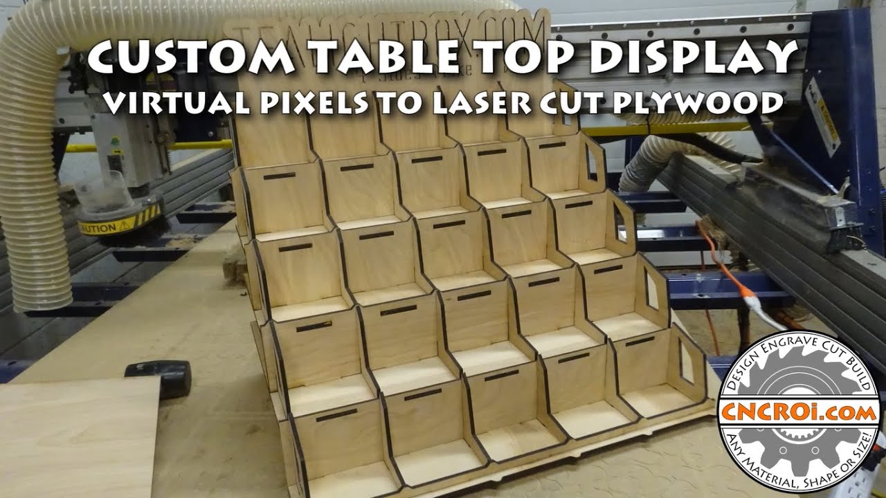 Custom Table Top Display: Virtual Pixels to Laser Cut Plywood - YouTube
