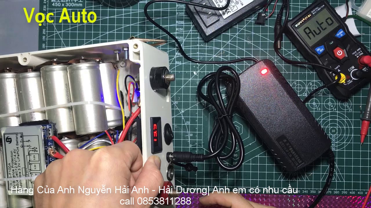 Hàng Khách Đặt Acquy 12v 35 Ah pin lithium 32650 - YouTube
