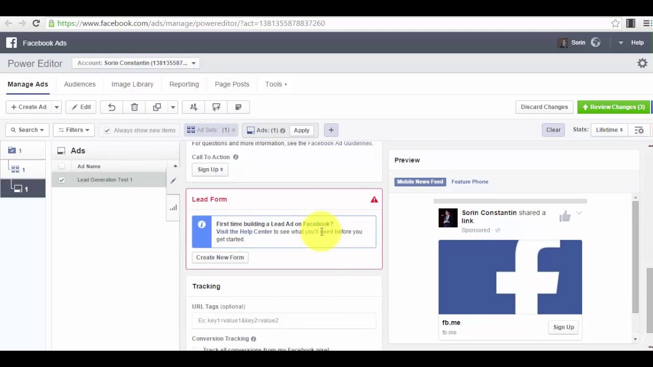 How to use the Power Editor to setup your Lead Generation Campaign on ...