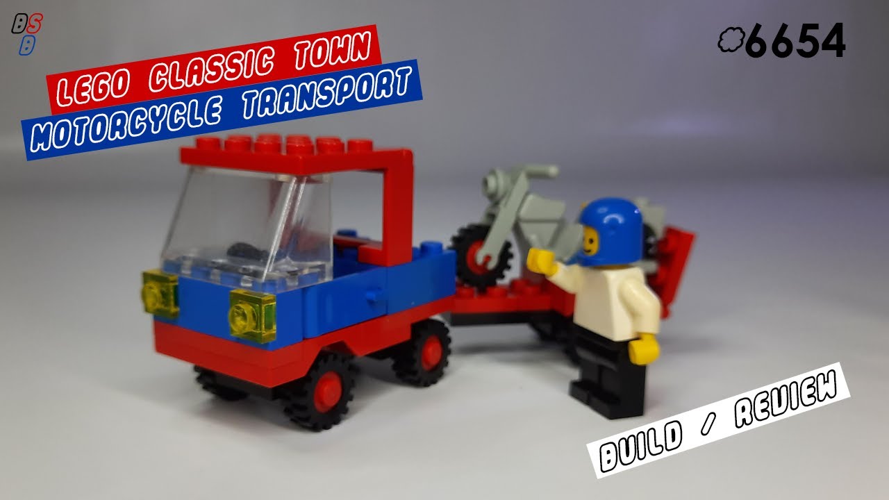 LEGO CLASSIC TOWN 6654 Motorcycle Transport - Speed Build - Retro Lego ...