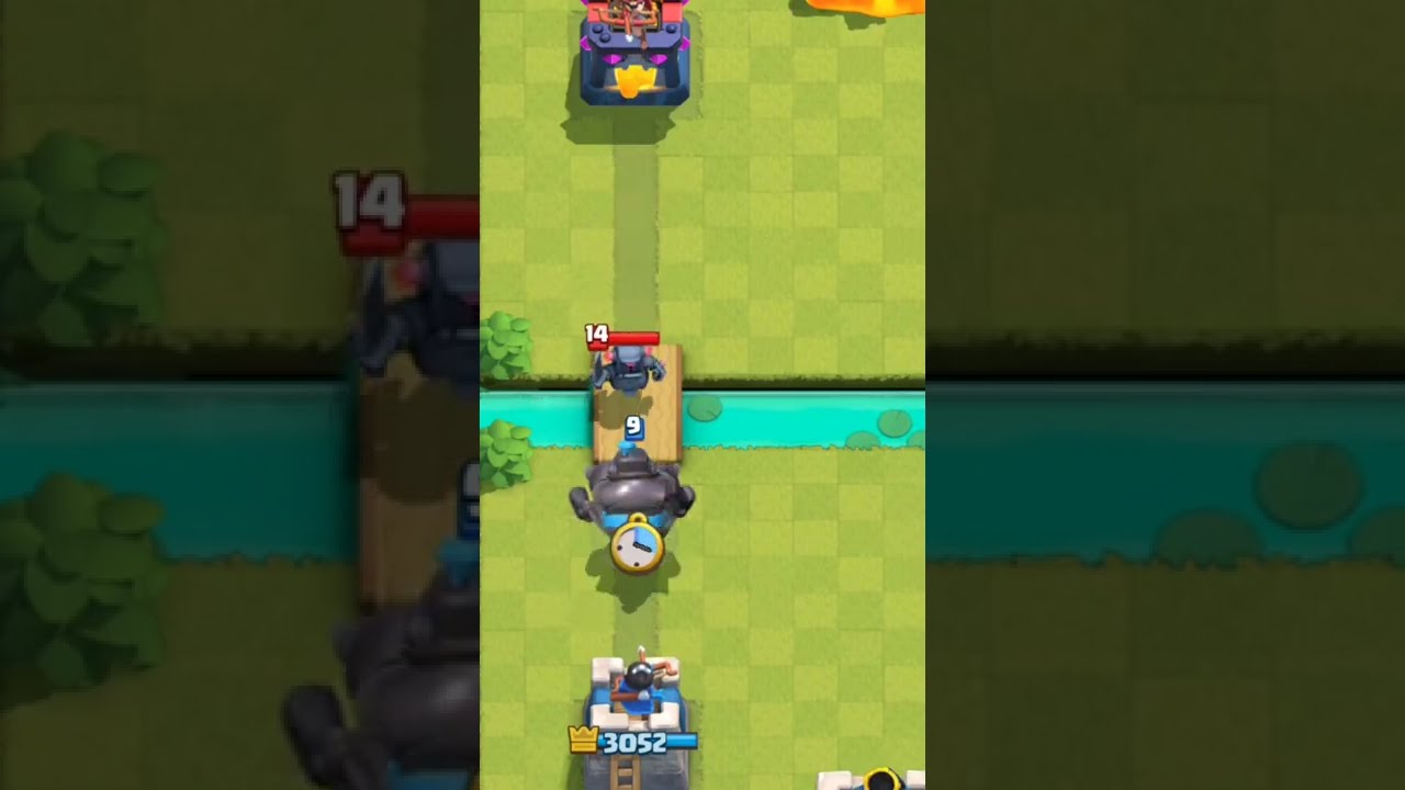 Level 14 Mini Pekka Vs Level 9 Mega Knight and crown tower - YouTube