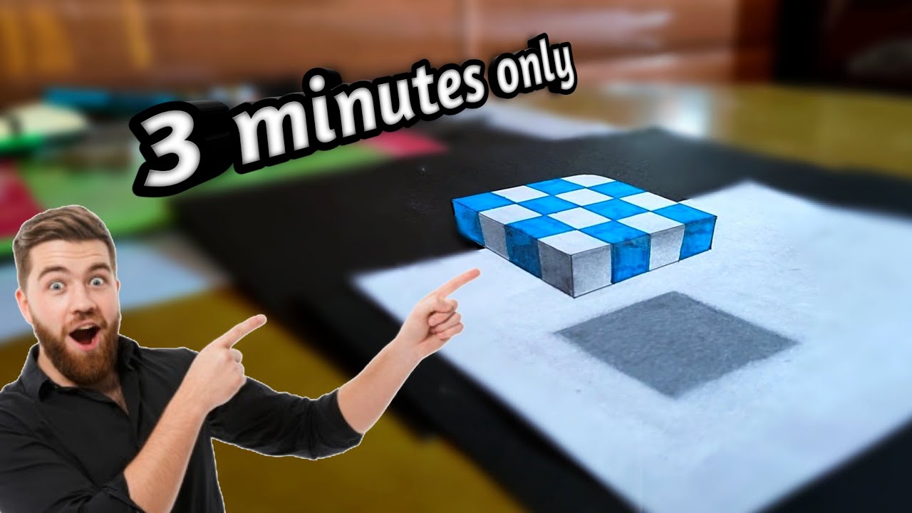 3d floating chess trick | 3d paper craft - YouTube