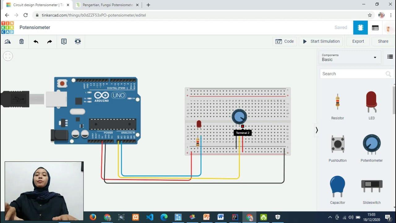 MODUL 2 Praktikum Analog Input Dan Output Menggunakan TinkerCad - YouTube