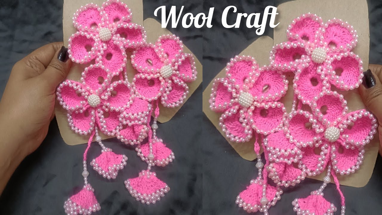 How To Make Wool Hair Clip | Diy Hair Accessories Best Out OF Waste ...