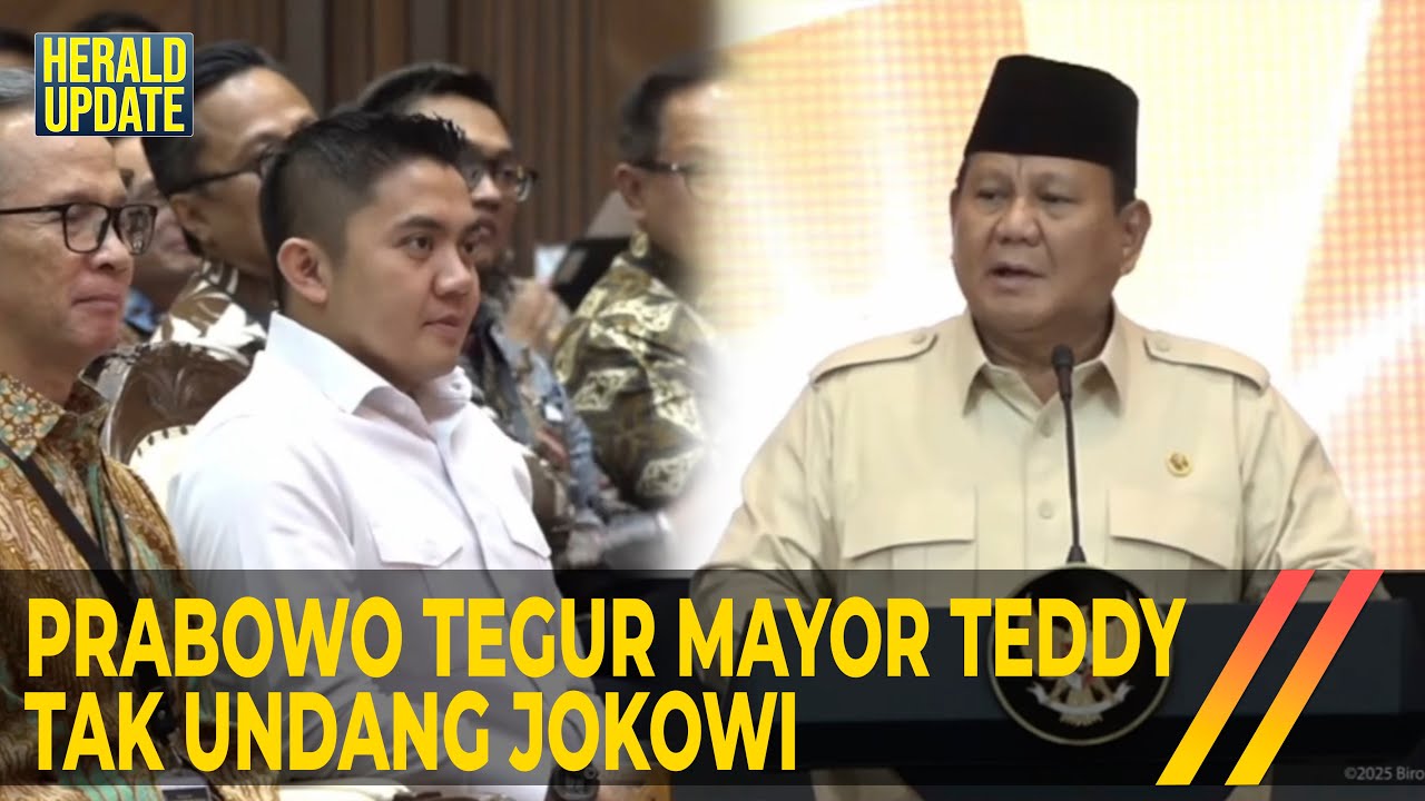 Momen Mayor Teddy Kena Tegur Prabowo Karena Tak Undang Jokowi - YouTube