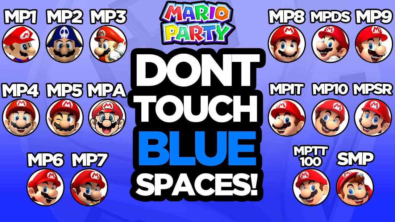 EVERY MARIO PARTY GAME: Don't Touch Blue Spaces Challenge! - YouTube