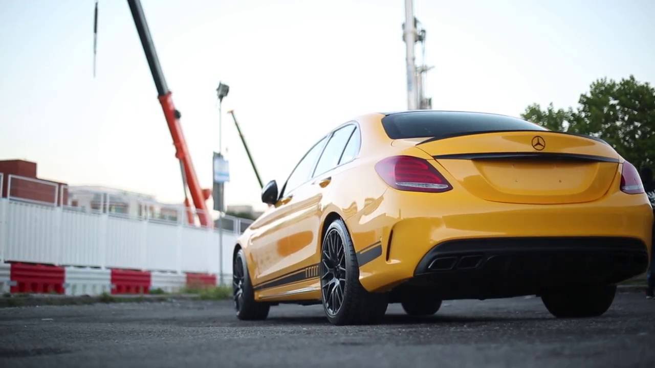Yellow Mercedes-Benz C63s | #PolishandGlowProductions - YouTube