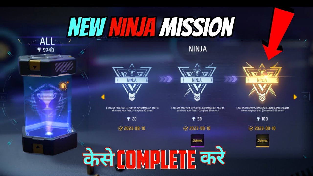 Ninja Mission Free Fire | New Achievement Mission Free Fire | Ninja ...