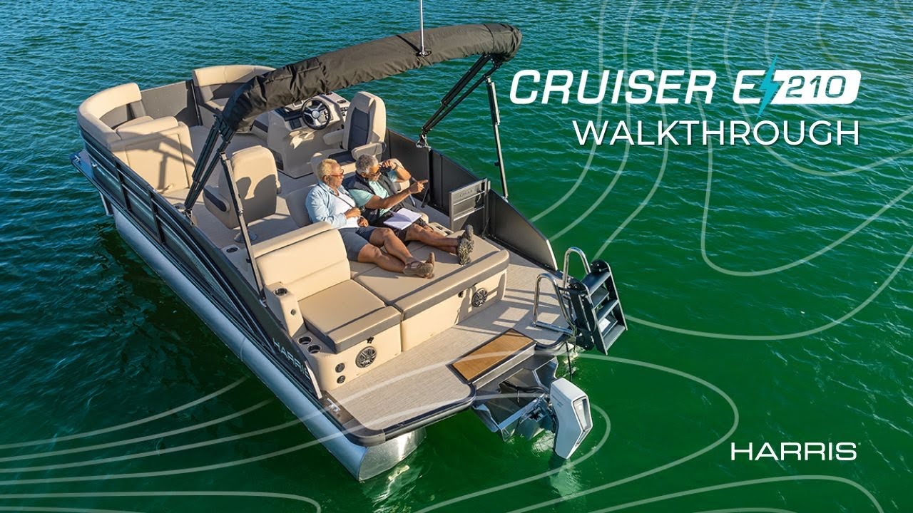 Electric Pontoon Boat Walkthrough | Harris Cruiser E210 - YouTube