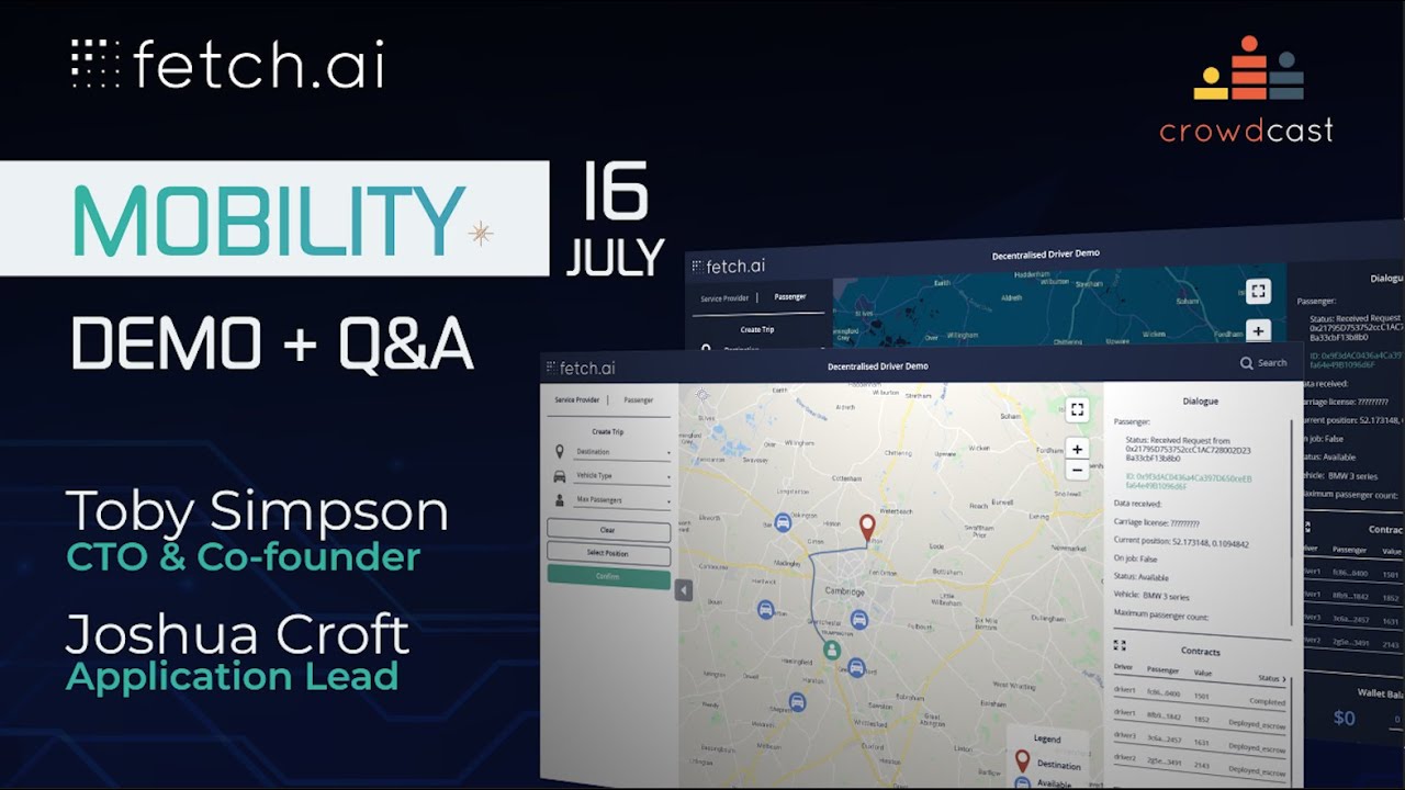 Mobility | Crowdcast Live Demo & Q+A | Blockchain AI | Fetch.ai - YouTube