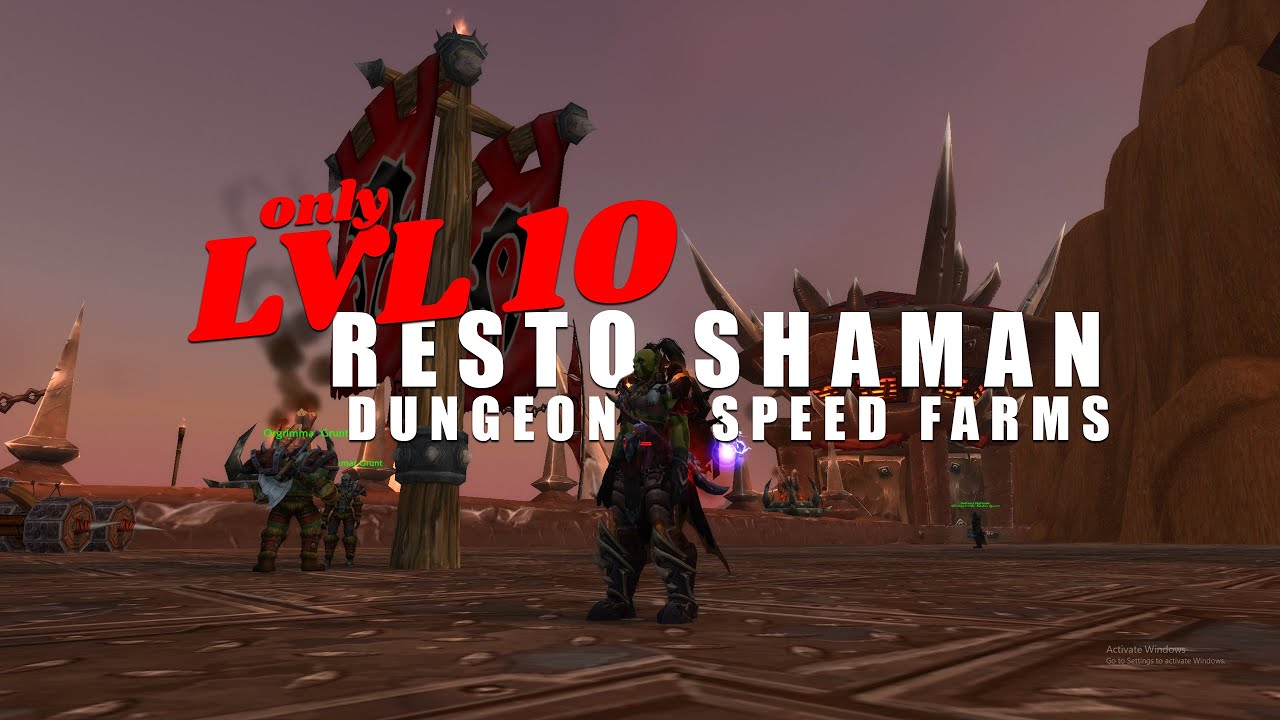 Resto Shaman Level 10 One Shot DPS (part III) - YouTube