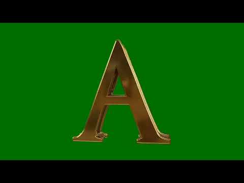 3D Green Screen Effect gold🏆Alphabet A-Z 2022 New Model