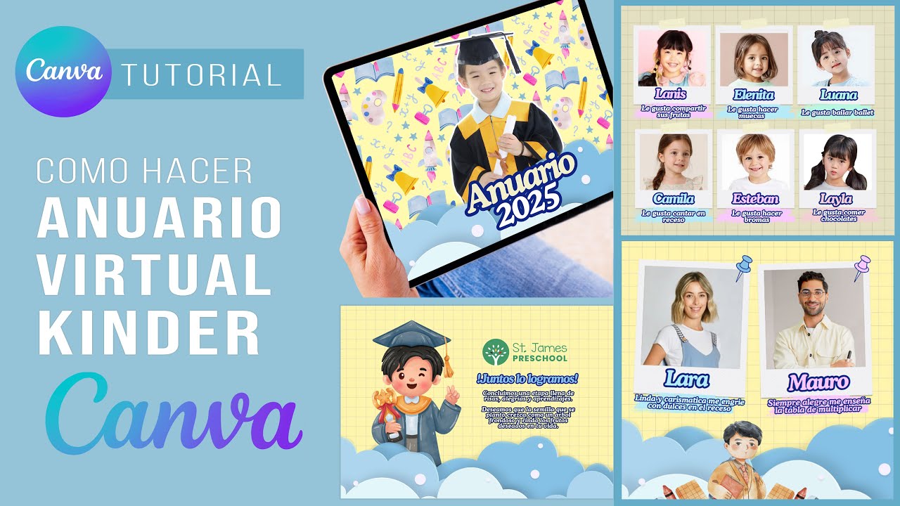 Cómo hacer ANUARIO DIGITAL PREESCOLAR | GRADUACIÓN KINDERGARTEN usando ...