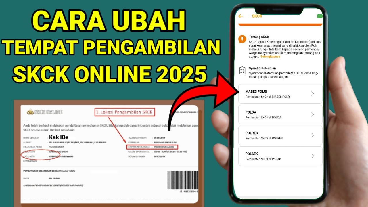 Cara Ubah Tempat Pengambilan SKCK Online 2025 | Cara Daftar Dan Cetak ...
